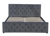 China Double Gas Lift Storage Bed Fabric Plywood Small Light Grey Velvet Upholstered Bed for sale