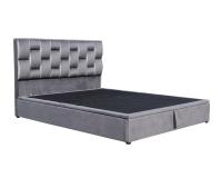 China Plywood Full Size Gas Lift Storage Bed Frame Light Grey Velvet OEM for sale