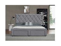 China OEM King Size Tufted Storage Bed Velvet Fabric With Four Storage Drawers for sale