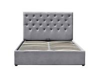China Mechanism Ottoman Gas Lift Storage Bed Fabric Upholstered Storage Bed ODM for sale