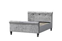 China Upholstered French Sleigh Tufted Storage Bed Gas Lift 150cm X 200cm Bed Size for sale