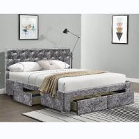 China Queen Size Double Upholstered Ottoman Bed Frame With 4 Drawers OEM ODM for sale