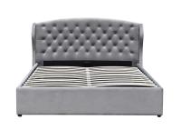 China 4 FT Ottoman Tufted Storage Bed Foot Lift Open Gas With Headboard Grey for sale