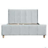 China Stitched Linen Fabric Upholstered Bed Frame Doubel Size EN1725 for sale