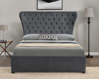 China High Headboard Tufted Velvet Storage Bed for sale