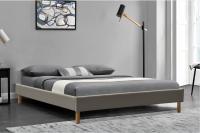 China Contemporary King Upholstered Platform Bed King Assemble PU Leather 140x190Cm for sale