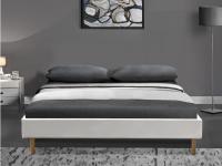 China Contemporary King Upholstered Platform Bed King Assemble PU Leather 140x190Cm for sale