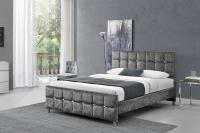 China Platform Double Size Crushed Velvet Ottoman Bed European Style Customized for sale