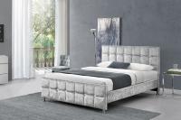 China Platform Double Size Crushed Velvet Ottoman Bed European Style Customized for sale