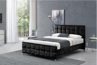China Platform Double Size Crushed Velvet Ottoman Bed European Style Customized for sale