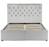 China King Size Platform Tufted Upholstered Bed Frame With Buttons Headboard for sale