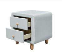China SUNNY 2 Drawer Modern Nightstand Plywood Fabric Linen Covered Cabinet Drawers for sale