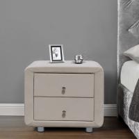 China SUNNY 2 Drawer Modern Nightstand Plywood Fabric Linen Covered Cabinet Drawers for sale