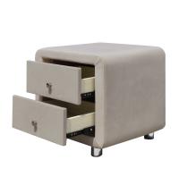 China SUNNY 2 Drawer Modern Nightstand Plywood Fabric Linen Covered Cabinet Drawers for sale