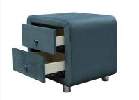 China Custom Nordic Bedside Table Small Storage Plywood Fabric Drawer Nightstand for sale
