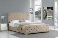 China King Size Fabric Velvet Simple Modern Wood Bed Frame Upholstered for sale