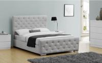 China King Size Fabric Velvet Simple Modern Wood Bed Frame Upholstered for sale
