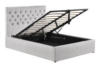 China Optional Color Fabric-Crushed velvet Gas Lift Storage Full size Bed comfortable for sleep CE for sale