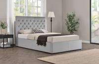 China Optional Color Fabric-Crushed velvet Gas Lift Storage Full size Bed comfortable for sleep CE for sale