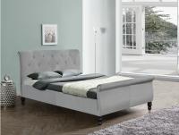 China Upholstered chesterfield bed frame king size Sleigh With Buttons for sale
