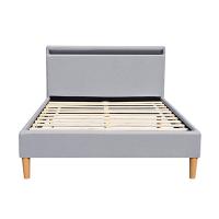 China Stanlake Grey Light Up Bed Frame With Headboard 140x200cm 160x200cm 180x200cm for sale