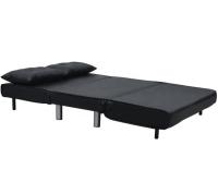 China Pu Leather Folding Chair Sofa Bed Black White With Metal Legs for sale