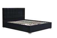 China Horwood Black Velvet Cube Gas Lift Storage Bed Frame for sale
