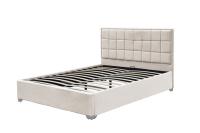 China Horwood Beige Velvet Ottoman Storage Bed Frame  120x200cm 140x200cm 160x200cm 180x200cm for sale