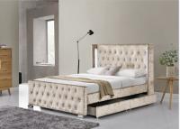 China Optional Size and Multicolor  Upholstered Bed Tufted Buttons With storage for sale
