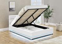 China Lowther White Faxu Leather Ottoman Storage Bed - Single / Double / King Sizes for sale