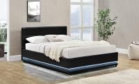 China Black Faxu Leather Ottoman LED Storage Bed for sale