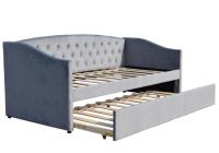 China Tufted Twin Upholstered Trundle Daybed Cruve Shape for sale