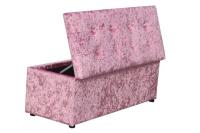 China Velvet Upholstered Ottoman Storage Box for sale