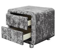 China Fabric Two Drawer Bedside Table for sale