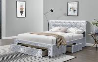 China Torver Charcoal Plush Velvet Bed Frame BSCI CE EN-1725 Certification for sale