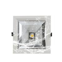 China COB Square LED Downlight IP65 10W-40W with External Driver 60° Beam Angle Aluminum Housing for sale