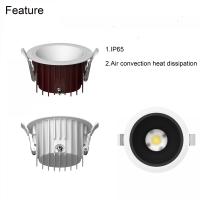 China IP65 Recessed LED Downlight 4-6 Inch Round COB Light 9W-40W 3000K-6000K Waterproof for sale