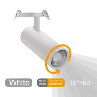 China 15°-60° Zoomable COB LED Track Light Fixture 2000lm 50,000hrs for Commercial Retail Lighting for sale