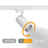 China 15°-60° Zoomable COB LED Track Light Fixture 2000lm 50,000hrs for Commercial Retail Lighting for sale