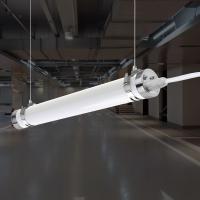 China Round LED Tri-Proof Light 40W 80°/120 Beam Angle IP65 IK08 2700-6800lm Commercial Parking for sale