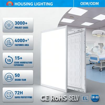 China Aluminum Backlit LED Panel Light 6000lm 4000lm Anti-Glare CCT Customizable 5-Year Warranty for sale