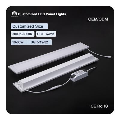 China Custom Size Integrated LED Panel Light DALI Dimming 200lm/W 50000H Lifespan for Home Office for sale
