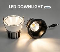 China Anti-Glare Aluminum LED Downlight CCT Tunable 2700K-6000K 12W Trimless for Hotel for sale