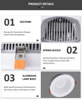 China 60 Degree Anti Glare Recessed LED Downlight CCT 3000K 4000K 6000K CRI 90 SMD2835 for sale