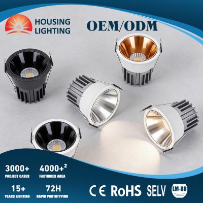 China Custom Anti-Glare LED COB Spot Light 7W 9W 12W Grey Golden Gloss Black 5 Year Warranty for sale