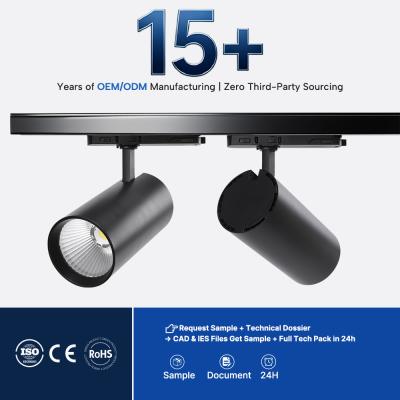 China Commercial LED Track Light 100 Lm/W 2700K-6500K Adjustable Color Temperature 5 Year Warranty for sale