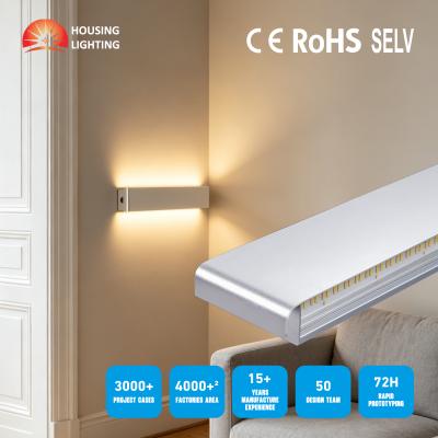 China Adjustable Color Temperature 2700K-6000K Aluminum Linear Wall Light Indoor Wall-Mounted LED for sale