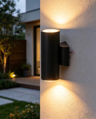China Modern Black Grey Outdoor LED Wall Light IP55 Waterproof DALI Dimmable 6W Adjustable Beam Angle 24-60 Degree for sale