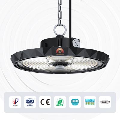 China Ultra-thin Industrial Garage Light 0-10V Dimmable UFO High Bay Light with 160lm/W Efficiency for sale