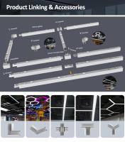 China UGR19 LED Linear Light 36W 60W 4ft 5ft Wireless Control Commercial Pendant Lighting for sale